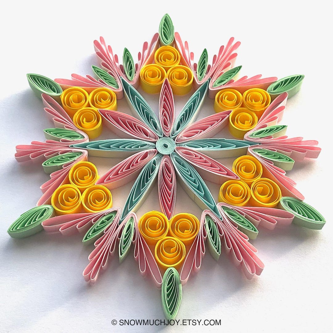 Set of 3, Christmas Star, Quilled Snowflake, Quill Ornament, Noel Decor ...