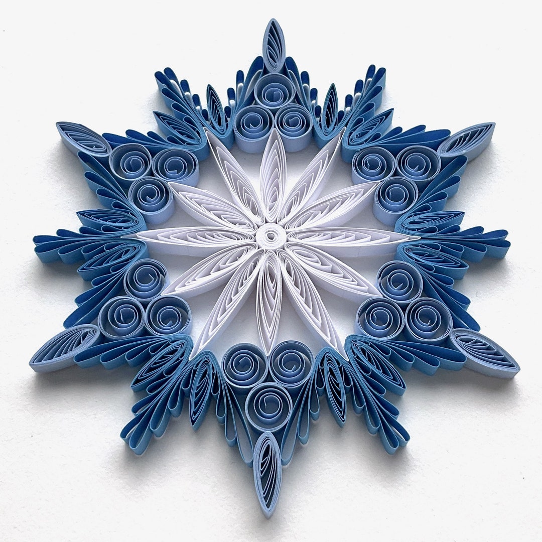 Paper Quill Art Hanging Ornament Quill Snowflake Quill Mandala Crystal ...