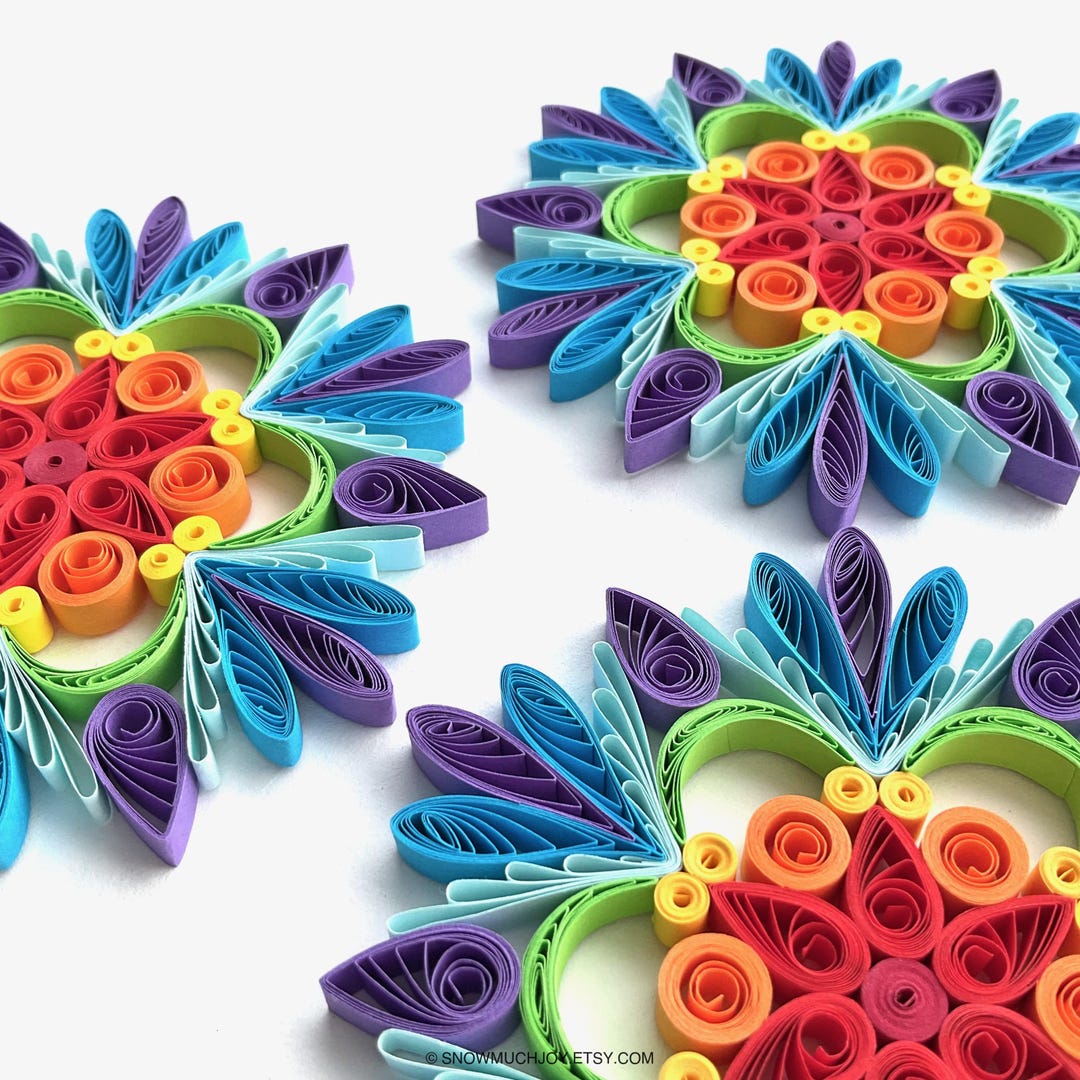 Set of 3, Christmas Star, Quilled Snowflake, Quill Ornament, Noel Decor ...