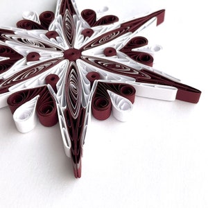 4.3" Paper Star, Quilled Art, Quilled Snowflake, Christmas Ornament ...