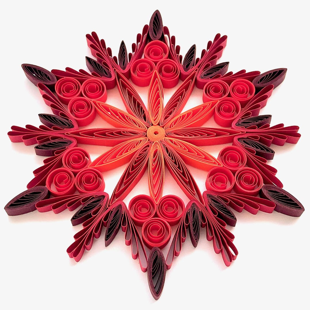 4.3" Paper Star, Quilled Art, Quilled Snowflake, Christmas Ornament ...