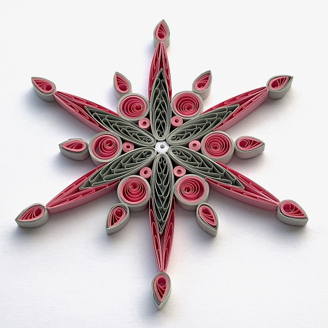 Christmas Star Decoration, Hanging Ornament, Quill Snowflake, Quill ...