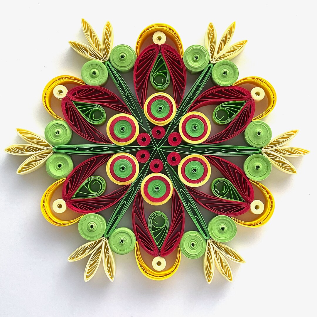 3.9" Paper Star, Quilled Art, Quilled Snowflake, Christmas Ornament ...