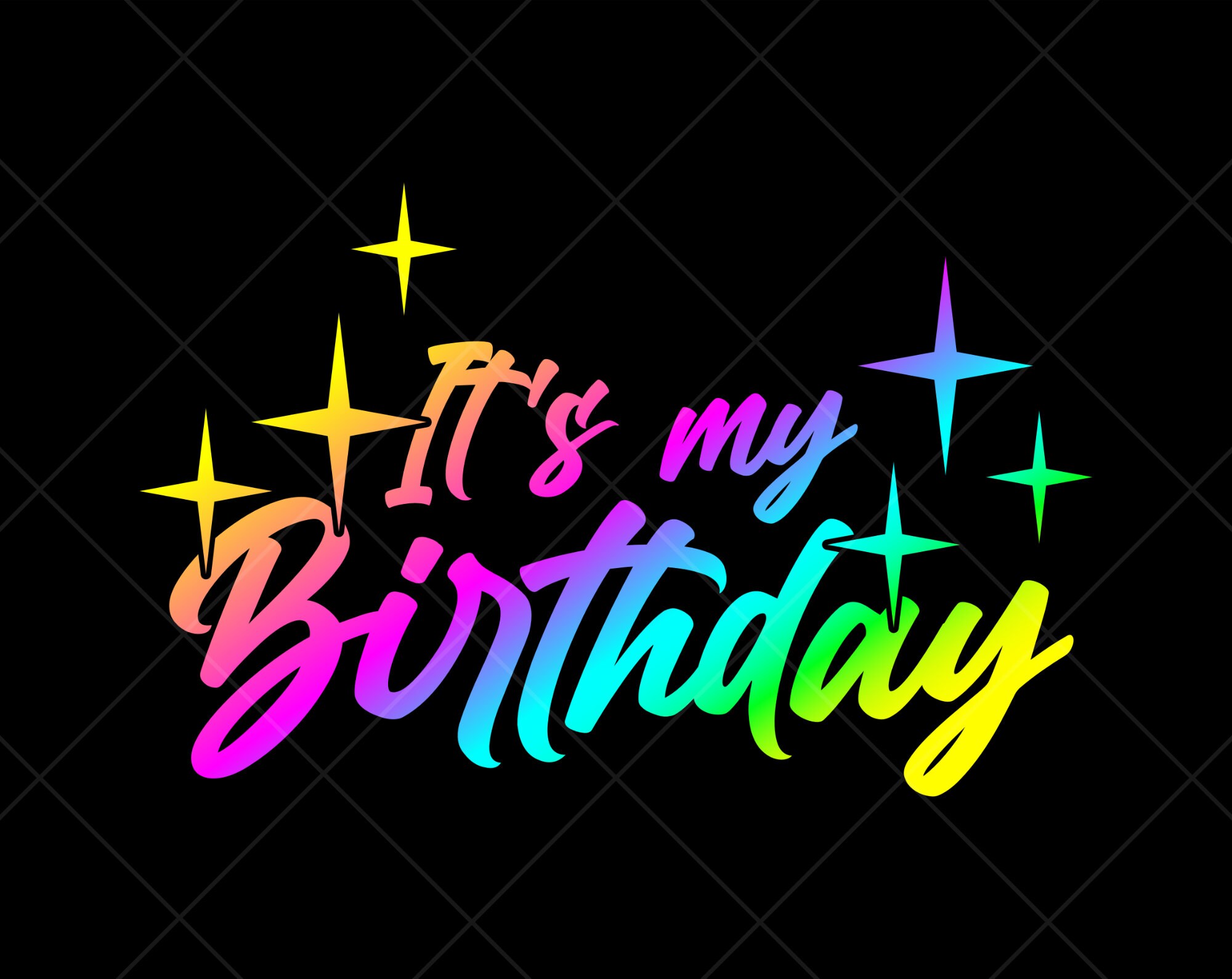 It's My Birthday SVG PNG Digital Download Happy Birthday - Etsy