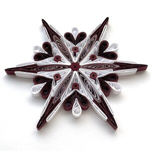 4.3" Paper Star, Quilled Art, Quilled Snowflake, Christmas Ornament ...