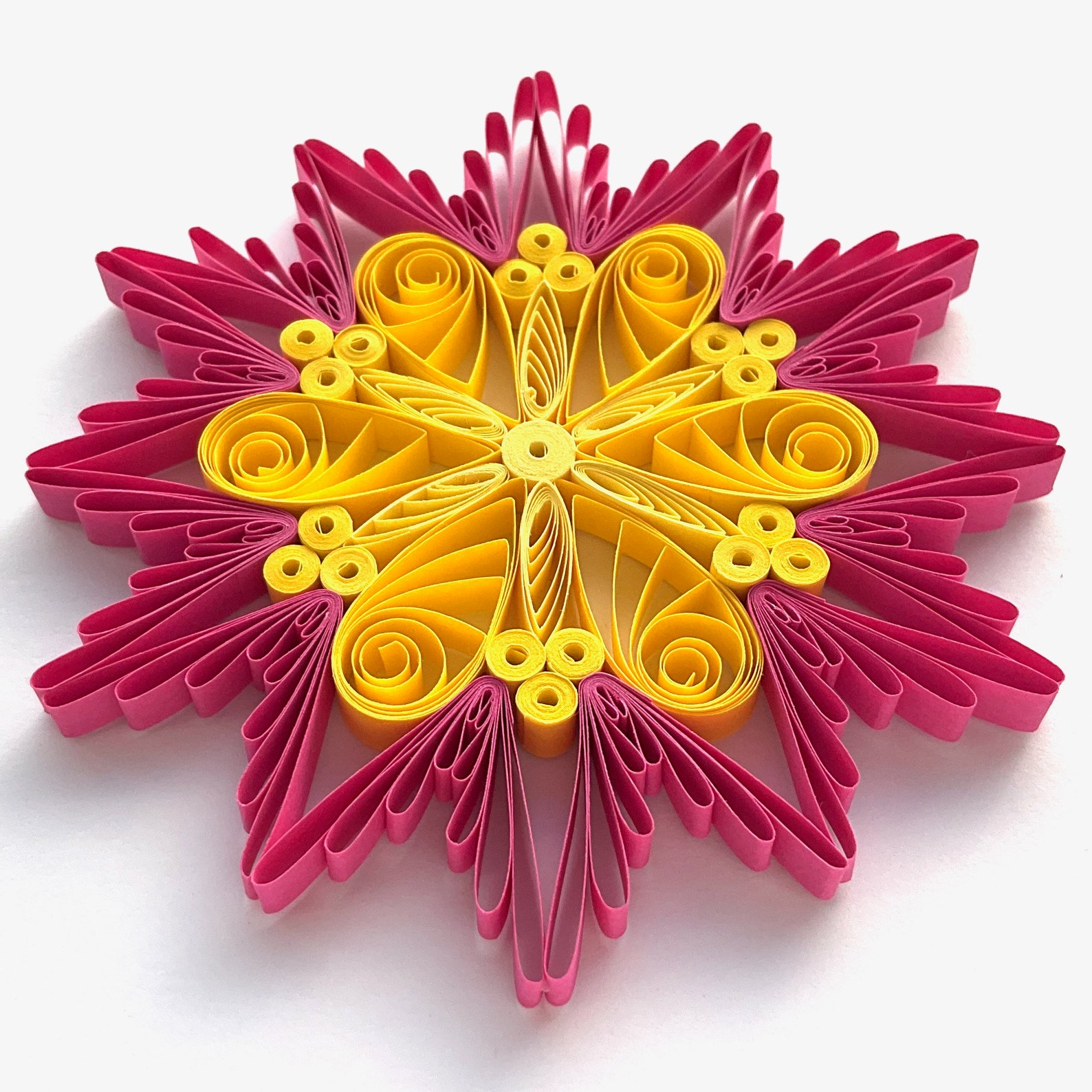 Christmas Star, Quilled Snowflake, Quill Ornament, Noel Decor, Hanging ...