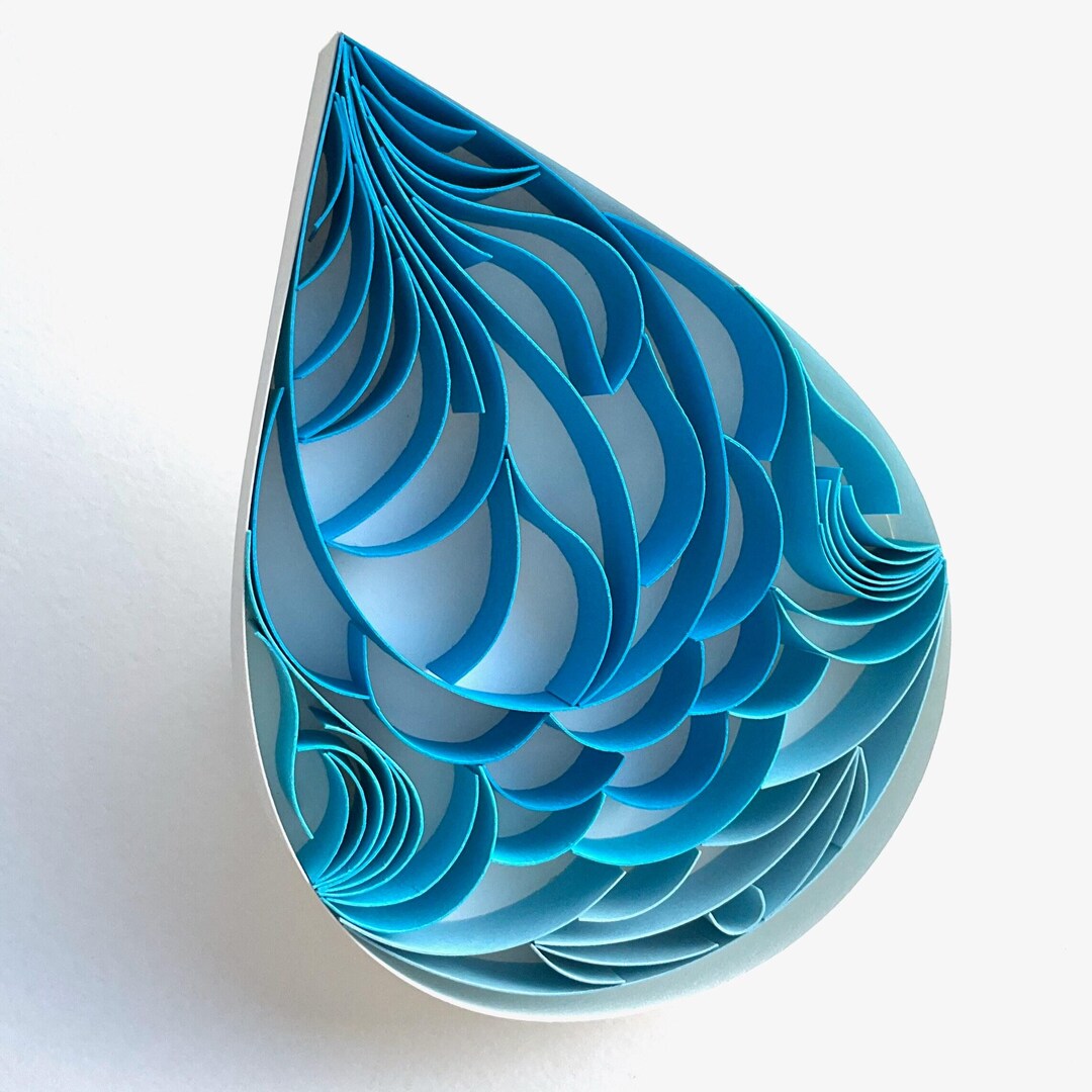 Teardrop, Water Drop, Paper Quilling Art, 3D Papercraft, Quilled Art ...