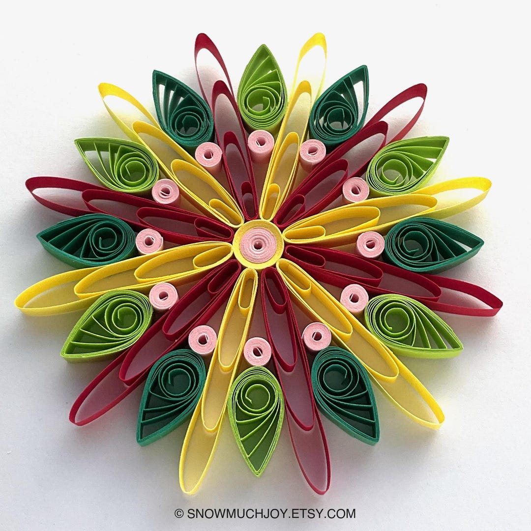 Christmas Star, Quilled Snowflake, Quill Ornament, Noel Decor, Hanging ...