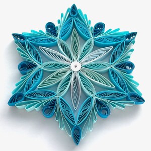 3.5" Paper Star, Quilled Art, Quilled Snowflake, Christmas Ornament ...