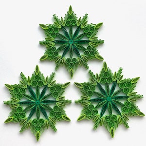 4.3" Paper Star, Quilled Art, Quilled Snowflake, Christmas Ornament ...