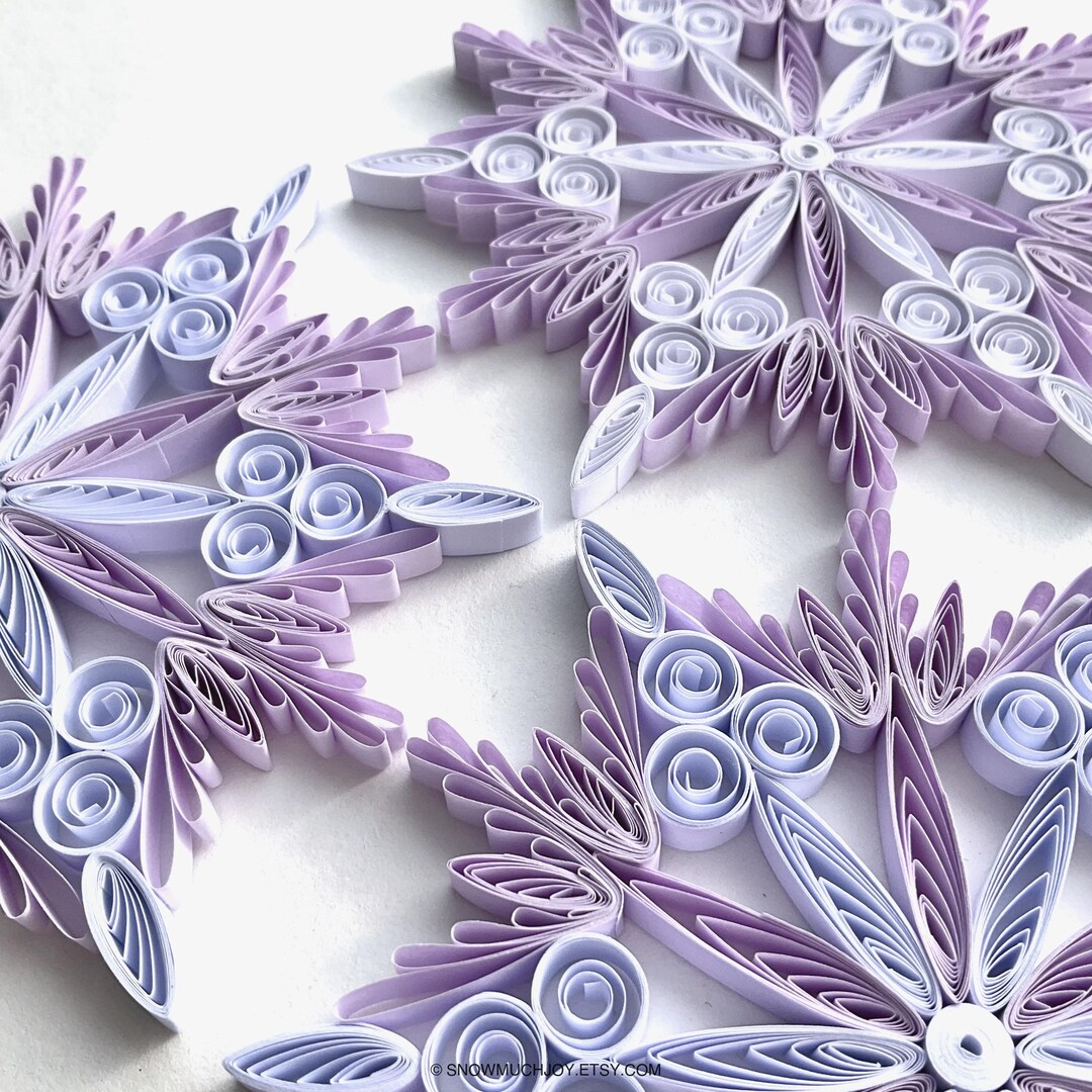 Set of 3, Christmas Star, Quilled Snowflake, Quill Ornament, Noel Decor ...