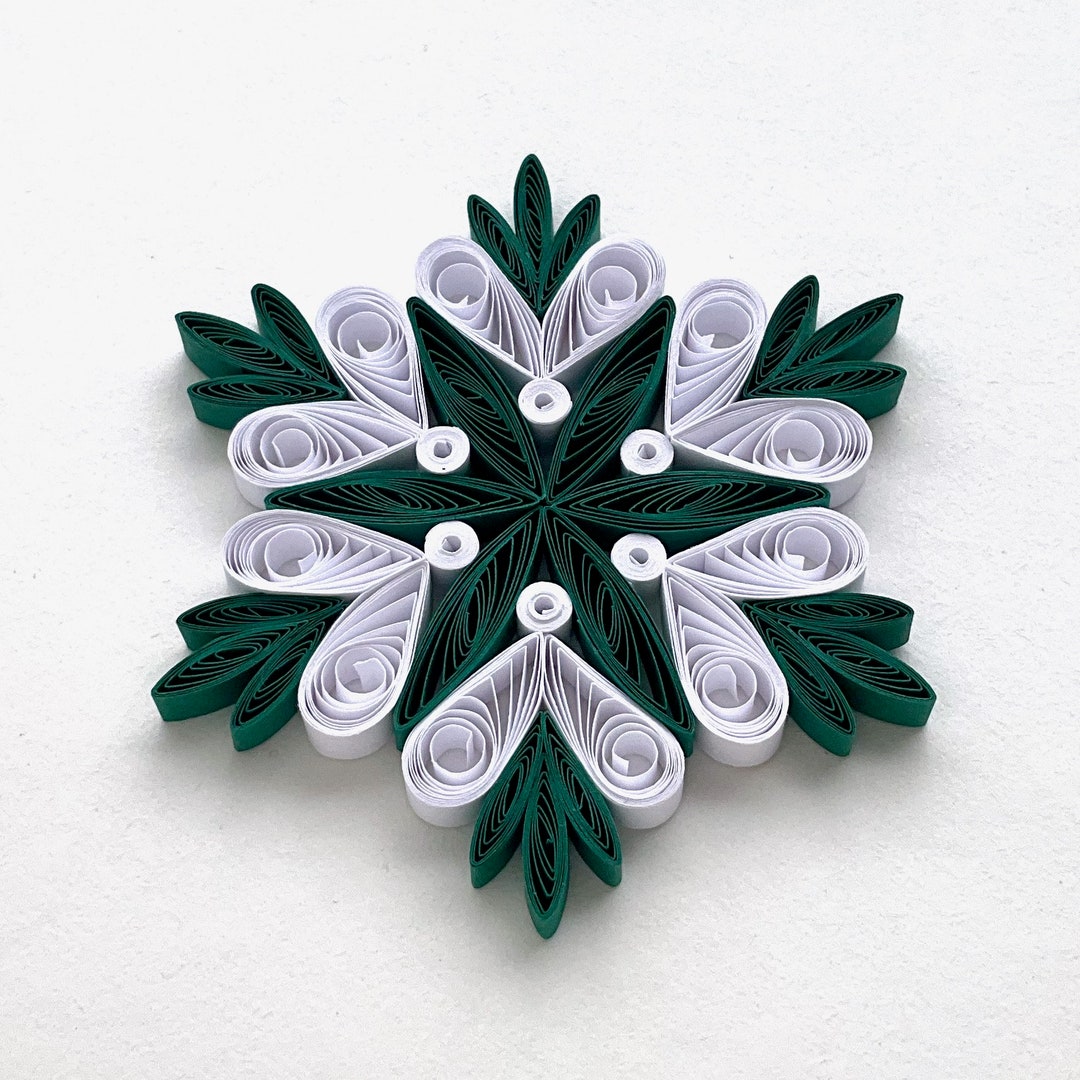 Christmas Decoration, Quilling Art, Quill Ornament, Quill Snowflake ...