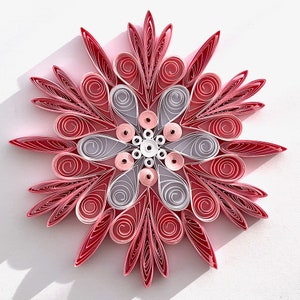 3.7" Paper Star, Quilled Art, Quilled Snowflake, Christmas Ornament ...