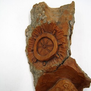 Vintage DOUG HICKS Wood Carving "sea Captain" Mystical Folk Art ...