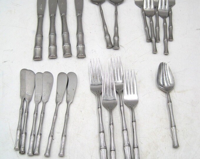 22 Pieces Bamboo Supreme Cutlery by Towle Stainless Flatware - Etsy
