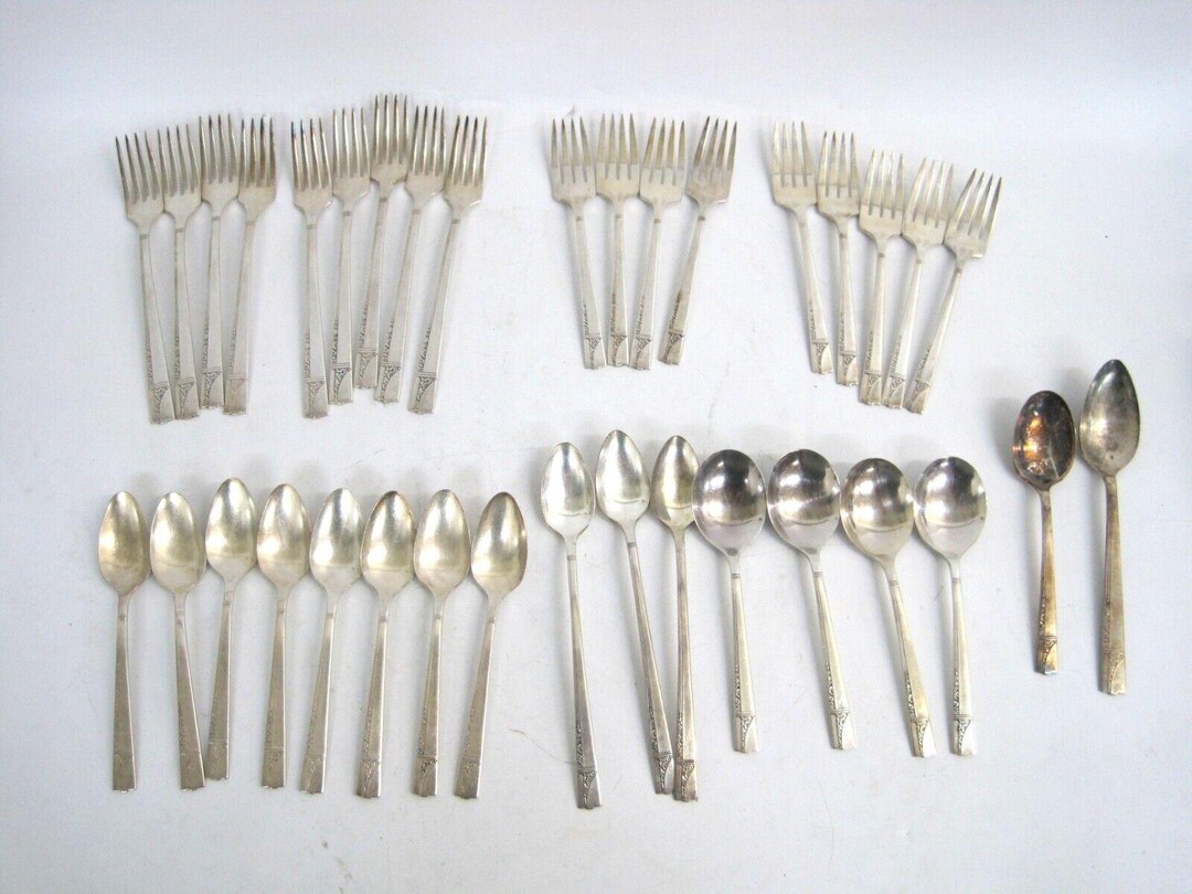 46 Pieces Oneida Nobility Plate Caprice Silverware Set - Etsy
