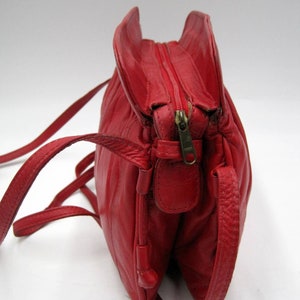 M Giovanni Roma Italy Red Leather Gorgeous Well Made Shoulder Bag ...