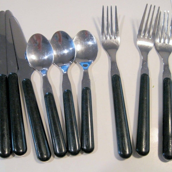 Green Handle Silverware - Etsy