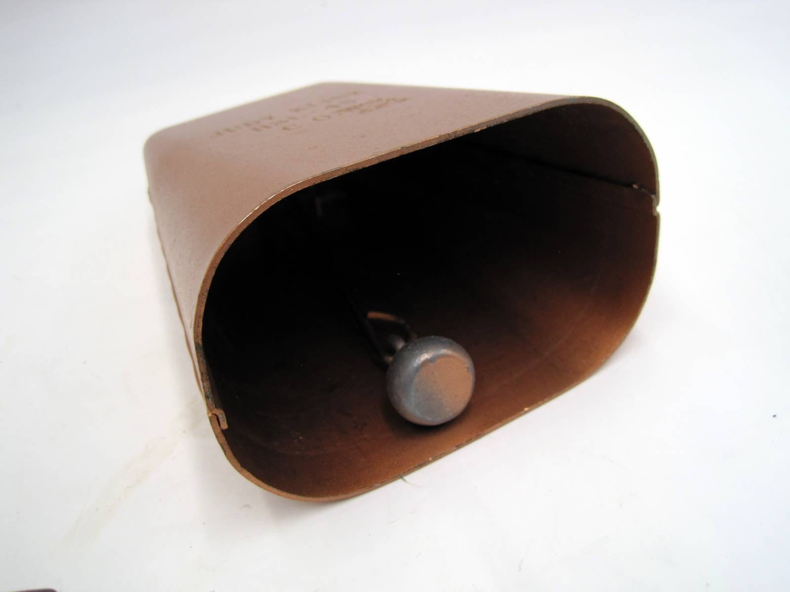 Set of 2 STEEL COW BELL Antique Style Copper Finish Cowbell Music ...