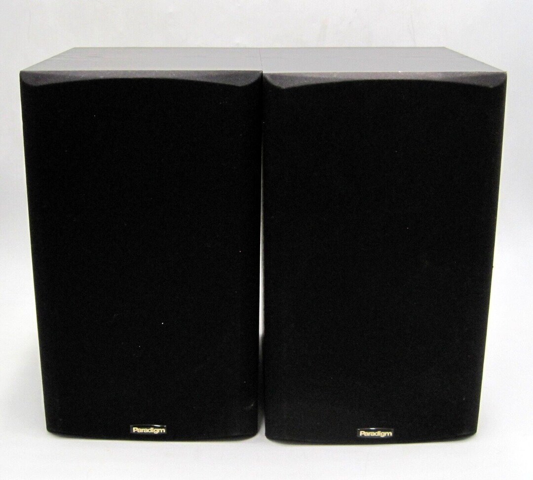 Set of 2 - Paradigm Titan V2 Wired Black Bookshelf Speakers 8 Ohm RMS ...