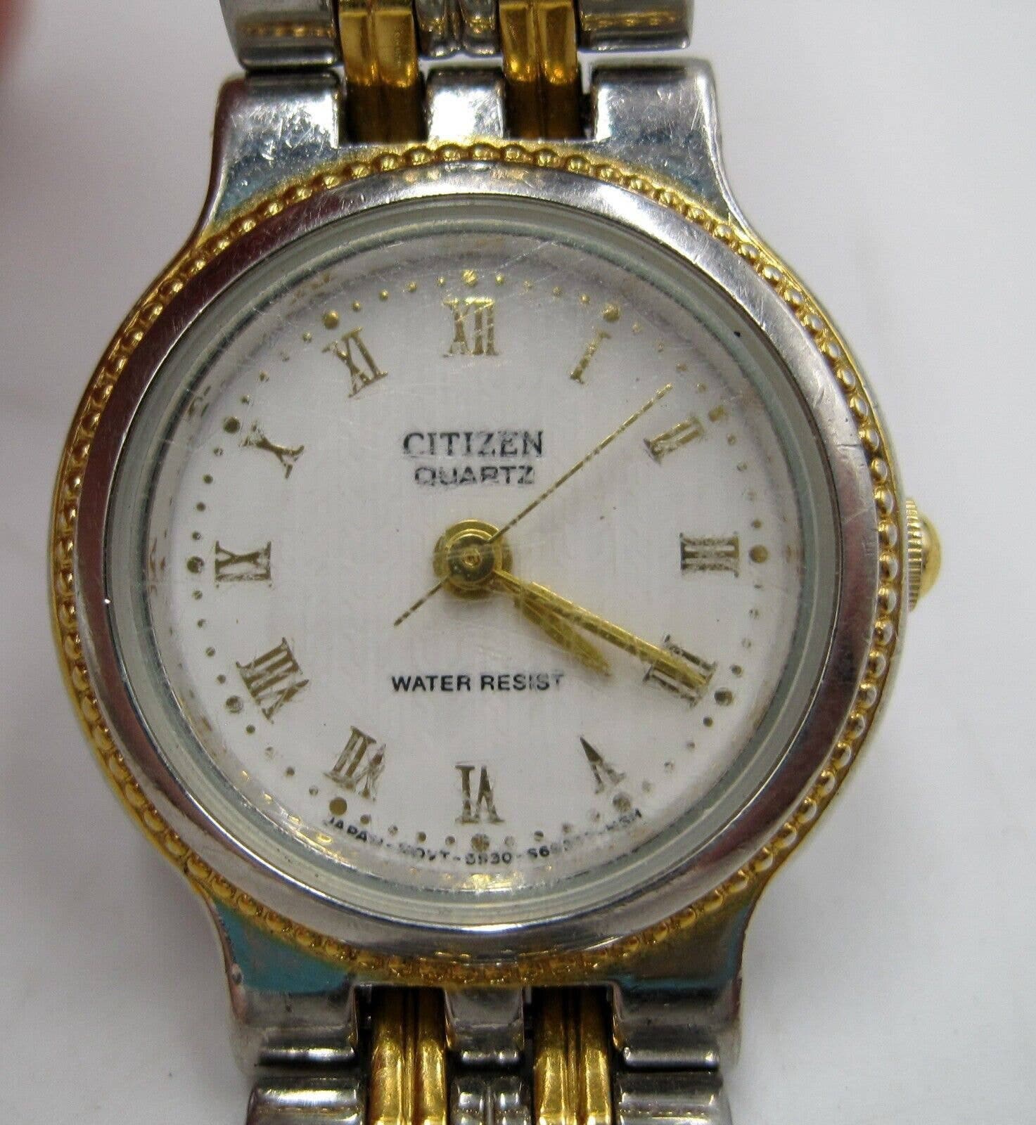 Vintage Citizen Watch Women Gold Silver Tone 5930-S24761 - Etsy