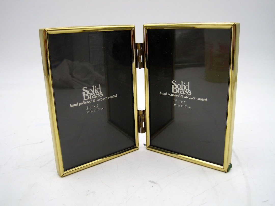 Vintage Double Frame Brass Picture Photo Frame Folding 3.5" X 5" - Etsy