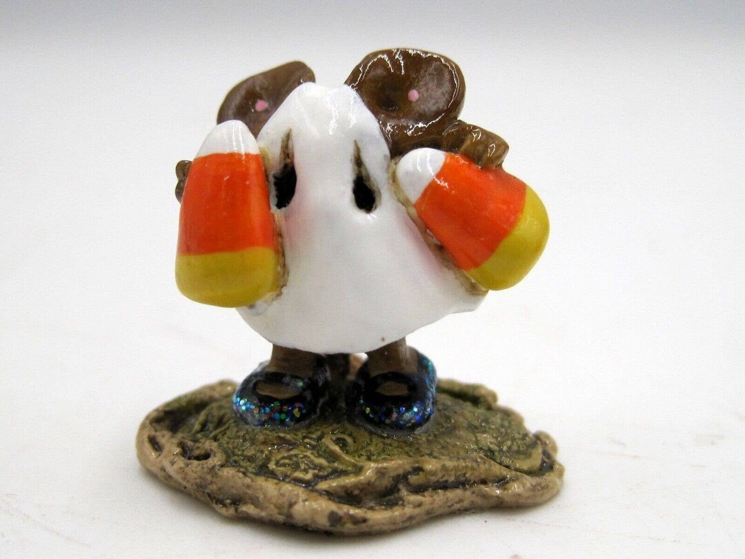 Wee Forest Folk Candy Corn Kid Halloween Edition M-300 Mouse Ghost ...