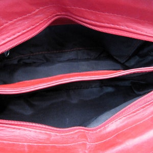 M Giovanni Roma Italy Red Leather Gorgeous Well Made Shoulder Bag ...