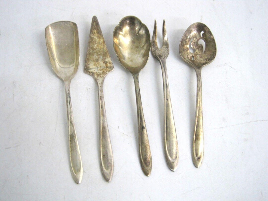 5 Pc International Silver Meriden First Lady Silverplate Hostess ...