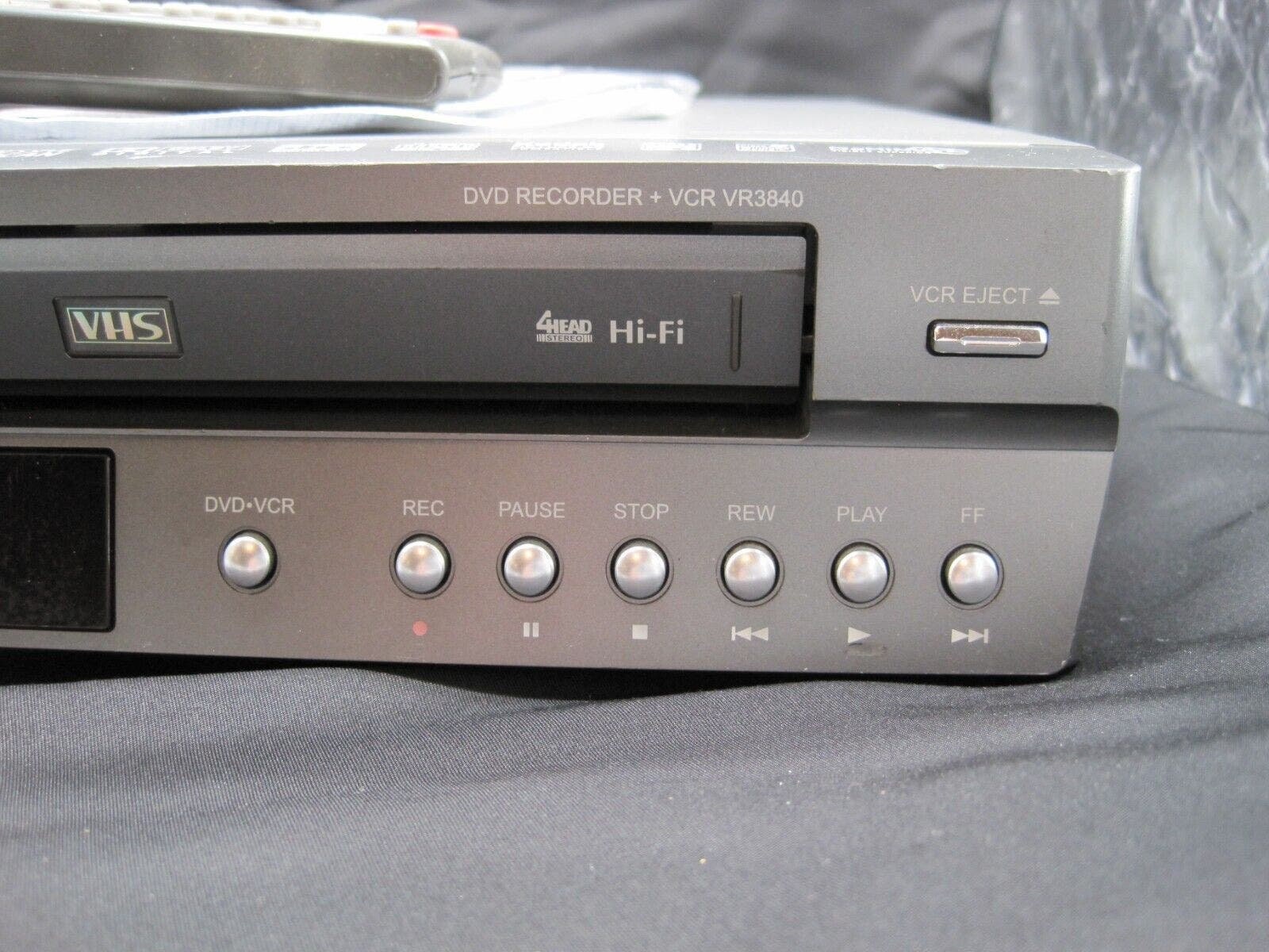 Go Video-vr3840 DVD Recorder Vcr Vhs Player Combo W/ Remote & Manual - Etsy