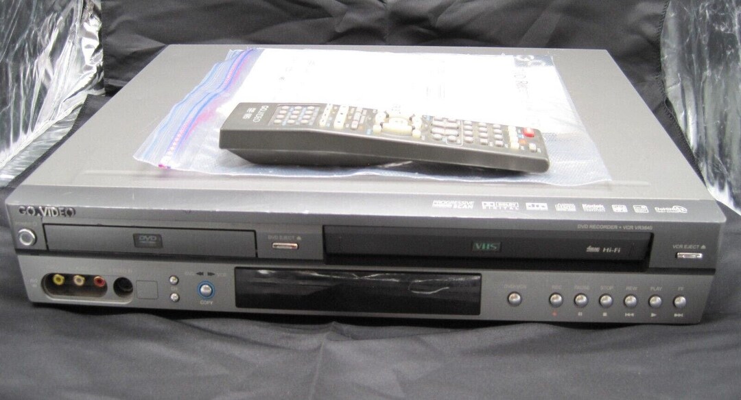 Go Video-vr3840 DVD Recorder Vcr Vhs Player Combo W/ Remote & Manual - Etsy