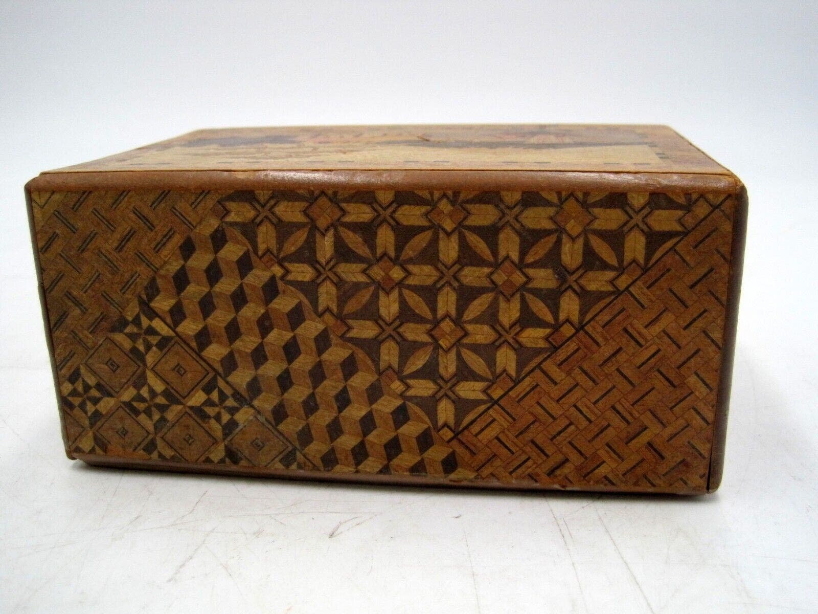 Vintage Japanese Yosegi Wooden Puzzle With Secret Drawer - Etsy