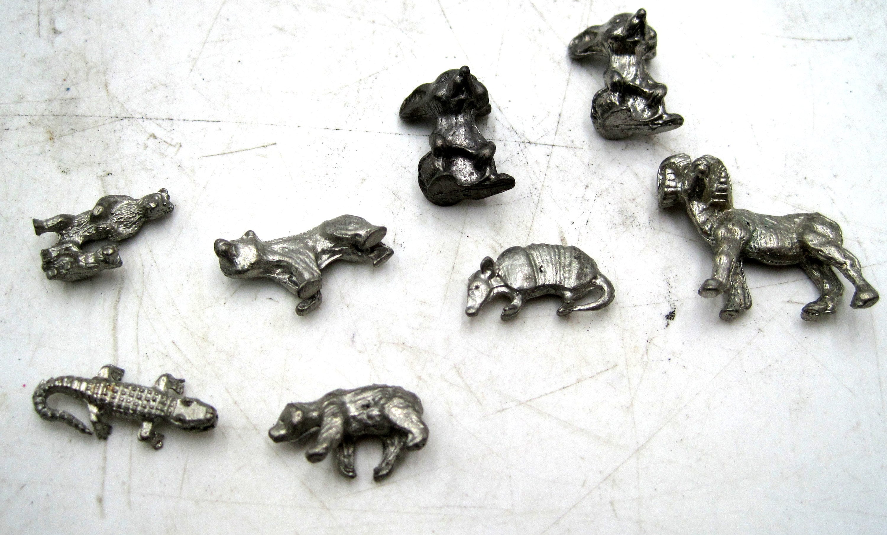 Lot of 8 PEWTER Animals Bear Alligator Sheep Miniatures Hudson ...