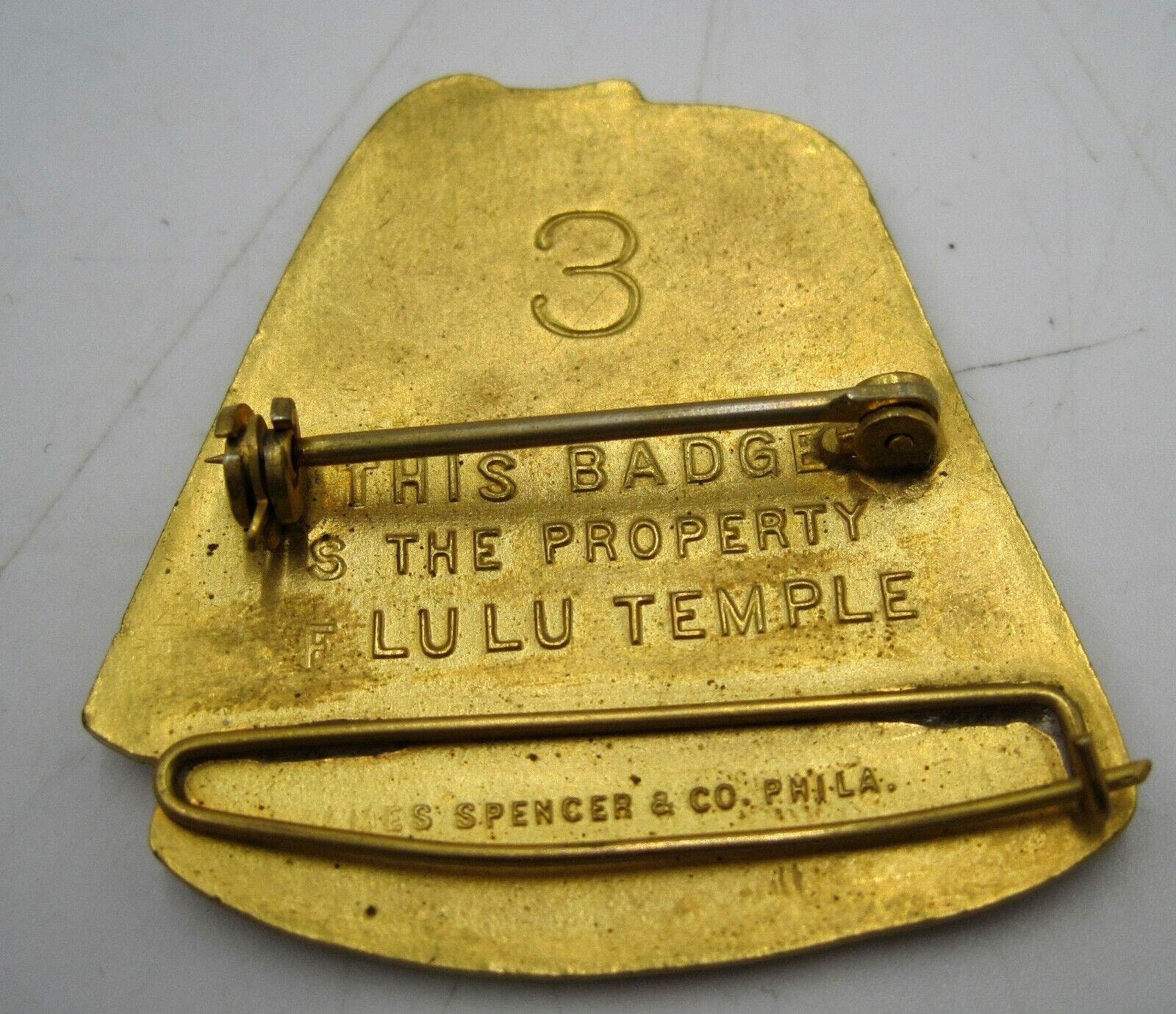 Vintage Large LULU Temple Steward Badge Shriners Enameled Shiners by ...