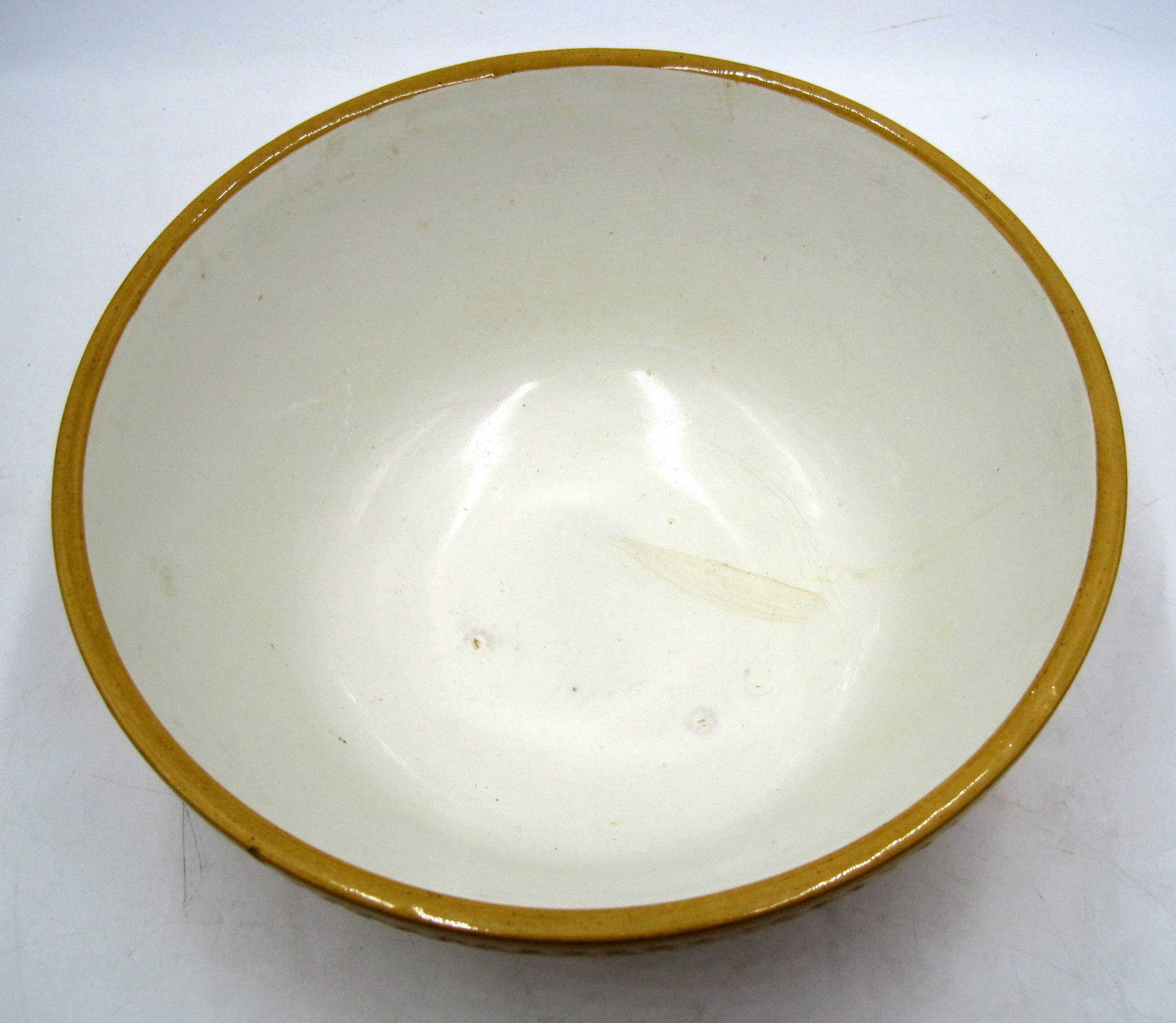 Antique Yellow Ware TG Green? Made in England Mixing Bowl Large 10.5 ...