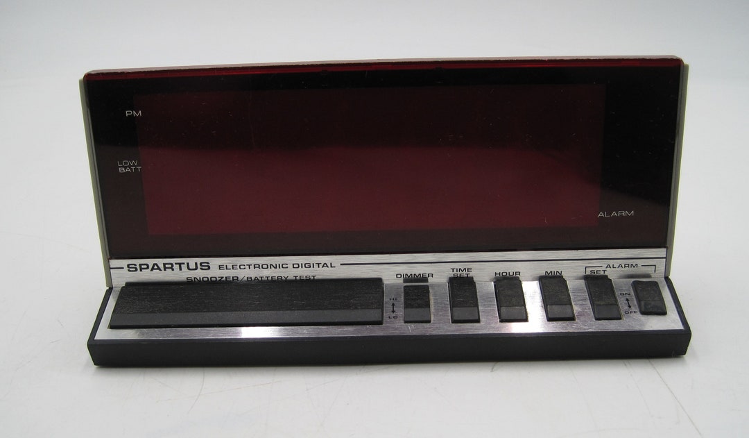 Vintage Spartus Electronic Digital Alarm Clock Model 1150~ Large ...