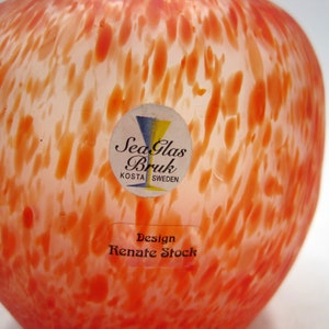 Sea Glasbruk Kosta Sweden Art Glass Oil Lamp Design Renate Stock Retro ...