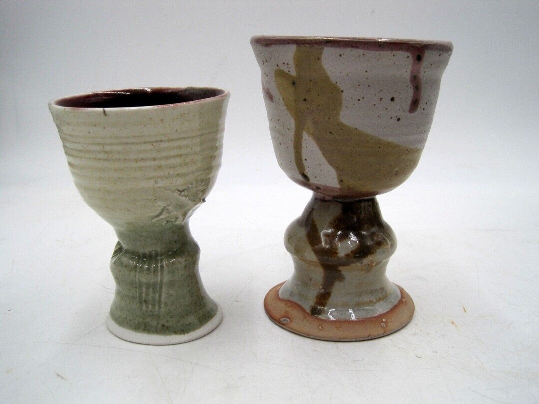 Set of 2 - Vintage Studio Pottery Cups/chalice by Nils Lou PNW Oregon ...