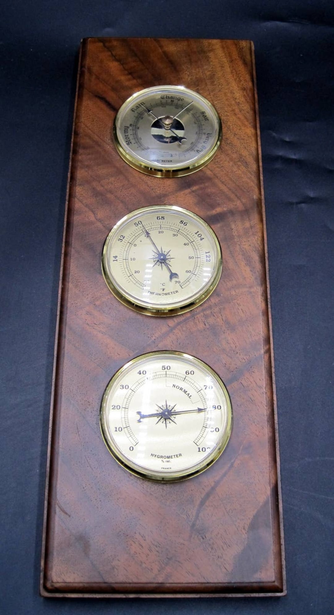 Vintage Weather Station Thermometer Barometer Humidity France - Etsy