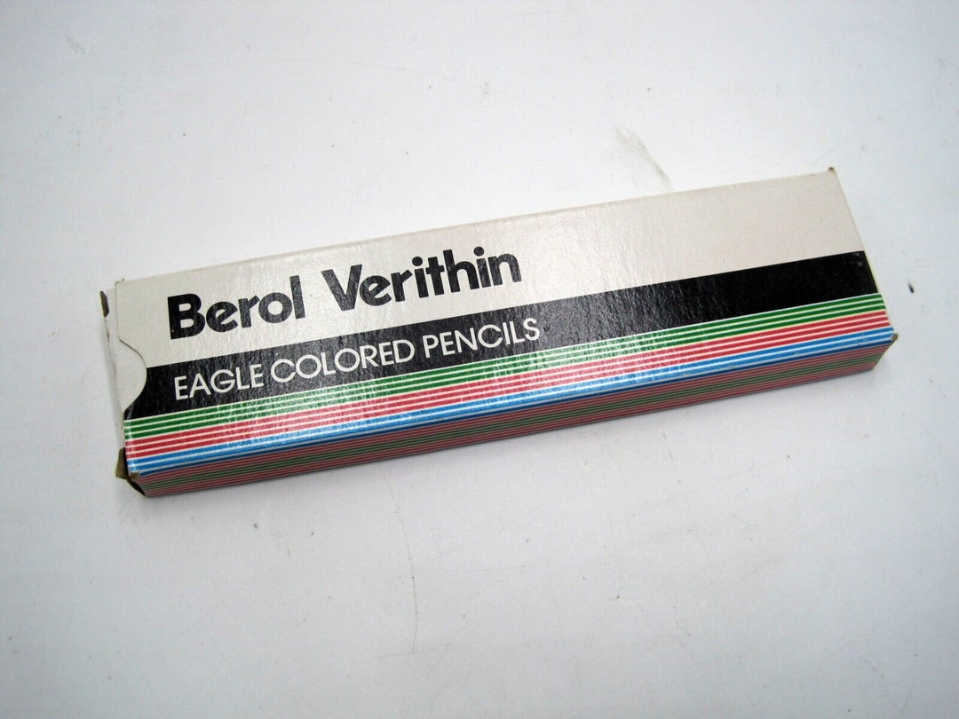 Set of 12 VTG Berol EAGLE VERITHIN Colored Pencils Azure Blue 741-1/2 ...