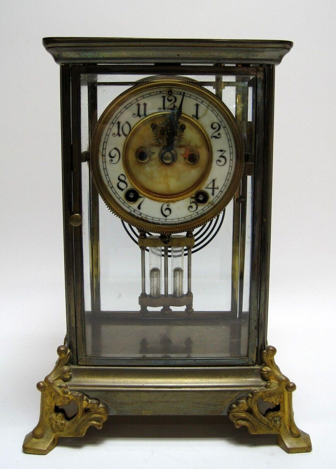 Antique New Haven Crystal Regulator Clock Open Escapement - Etsy