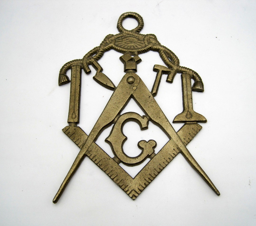 C.1920s Cast Metal Freemason Seal Symbol Wall Hanging Antique Boule - Etsy