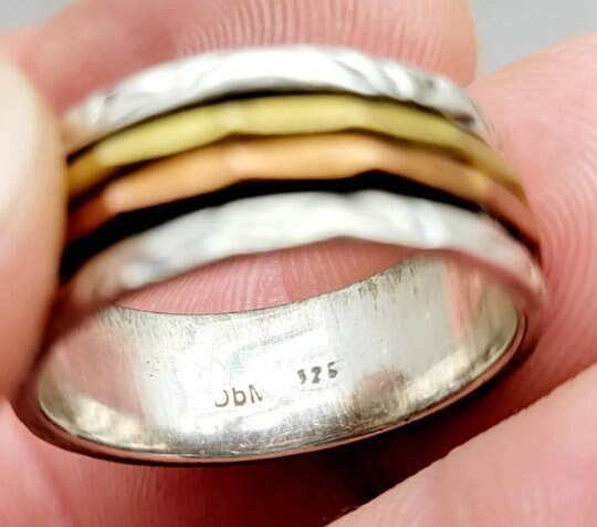 Vintage Dbm Kensington Spinner Band Ring Size 9.5 Sterling Silver 925 ...