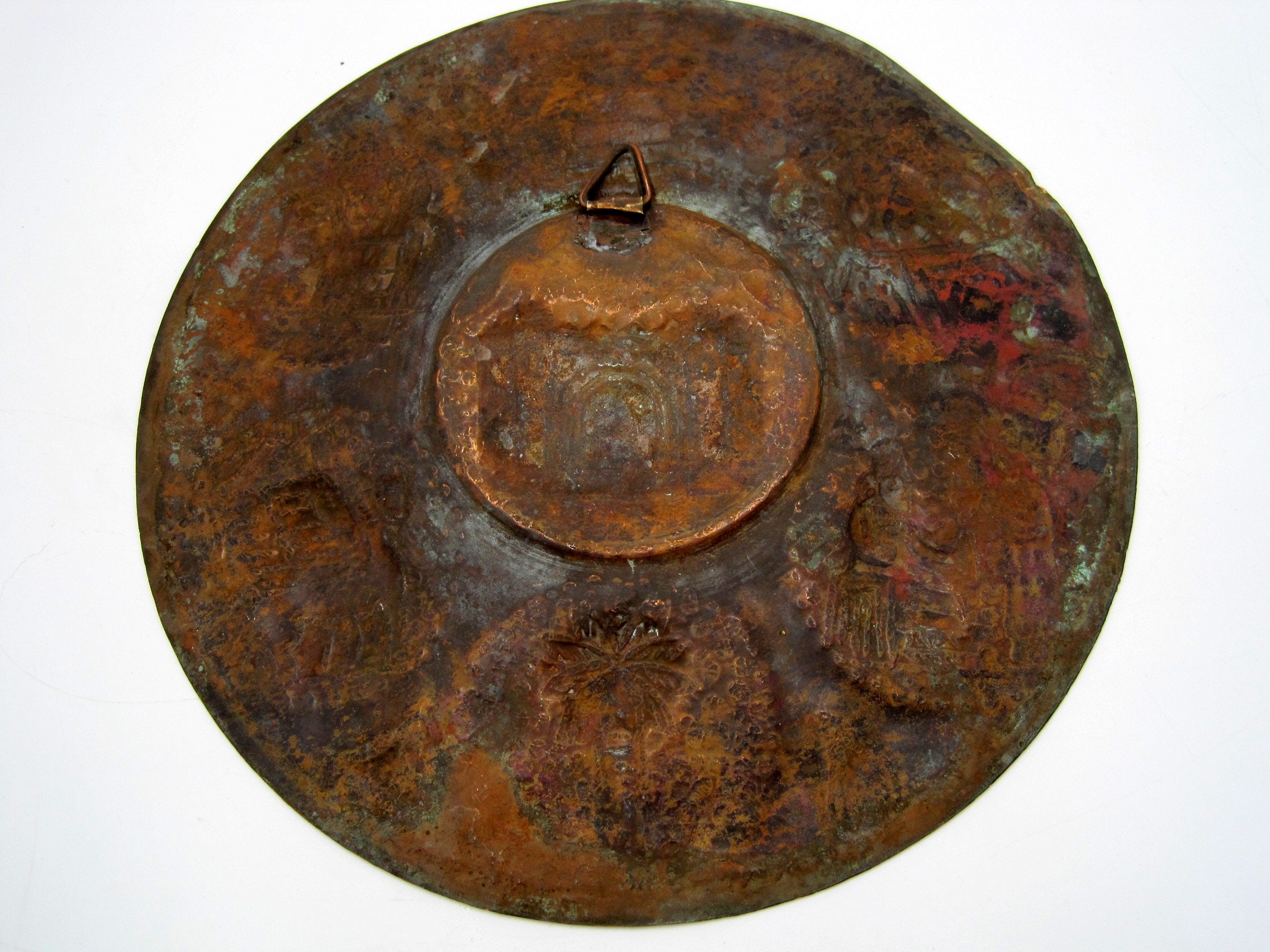 Stunning Persian Copper/brass and Silver Repousse Plate Ancient Persian ...