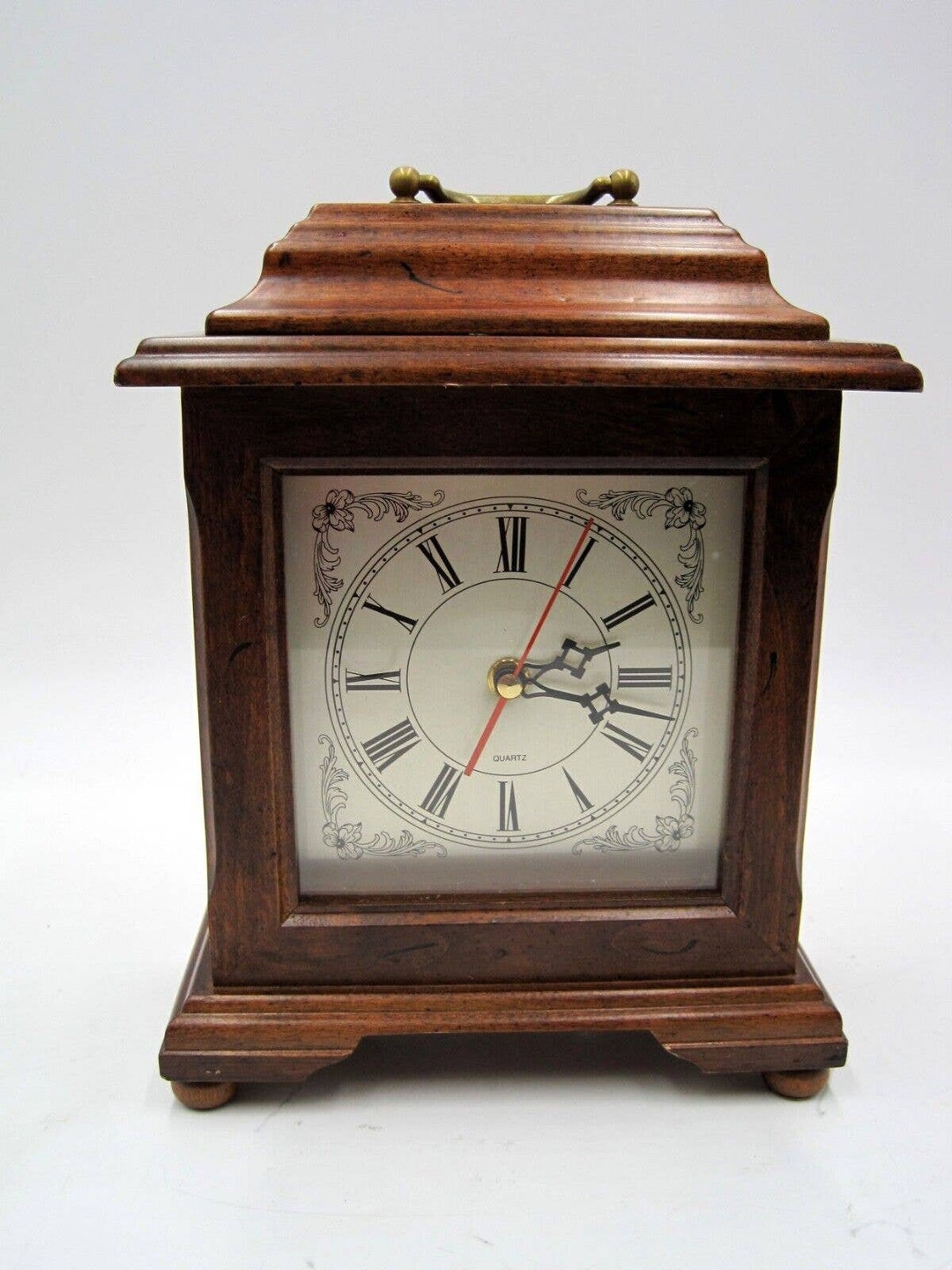 Vintage 1991 Bombay Company Wood Quartz Mantle Clock - Etsy