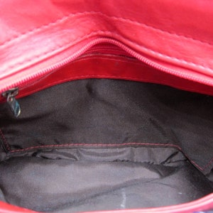 M Giovanni Roma Italy Red Leather Gorgeous Well Made Shoulder Bag ...