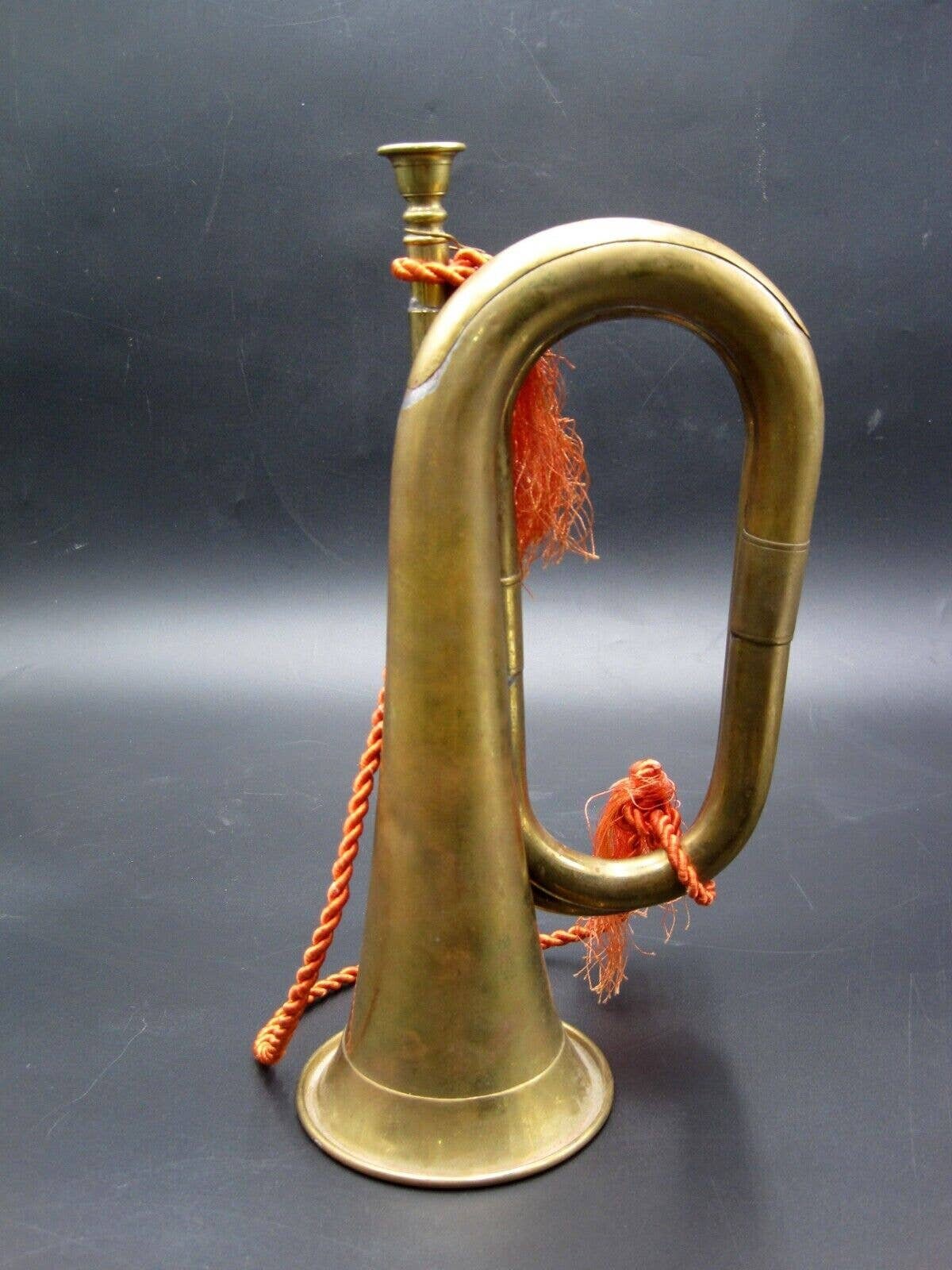 Vintage Military Used Bugle Horn Brass With Carrying Cord - Etsy
