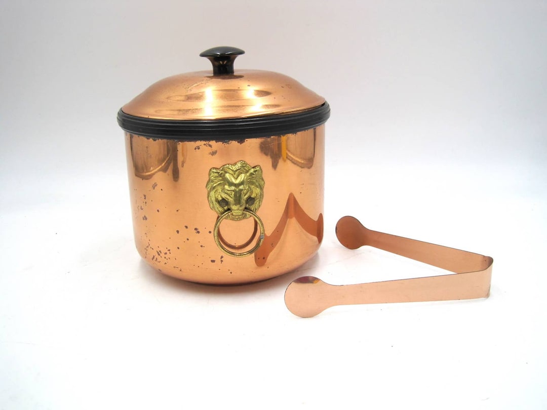 Classic Vtg MCM Barware COPPERCRAFT GUILD Ice Bucket & Tongs Copper - Etsy