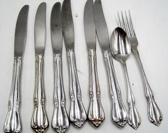102 Pc Oneida Craft Deluxe Chateau Stainless Flatware W/box 14 Serving ...