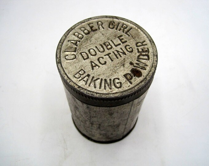 Vintage Clabber Girl Double Acting Baking Powder Tin Can With Lid - Etsy
